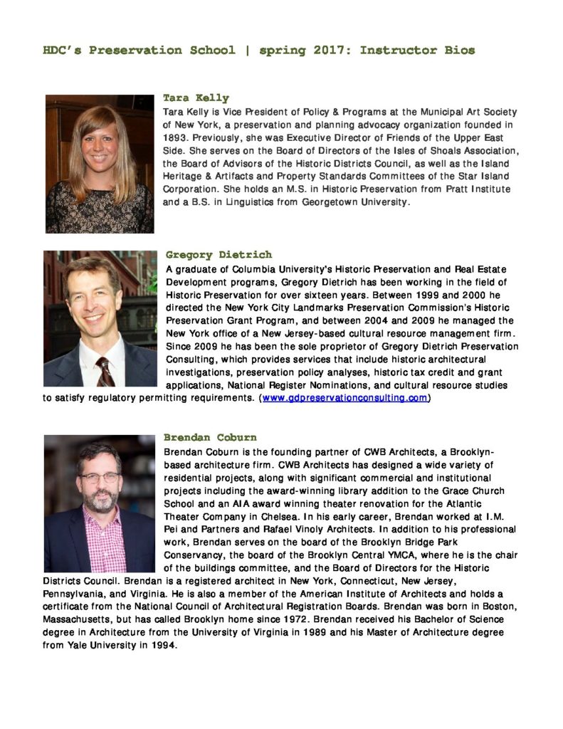 Preservation-School-spring-2017-Instructor-Bios-web | HDC