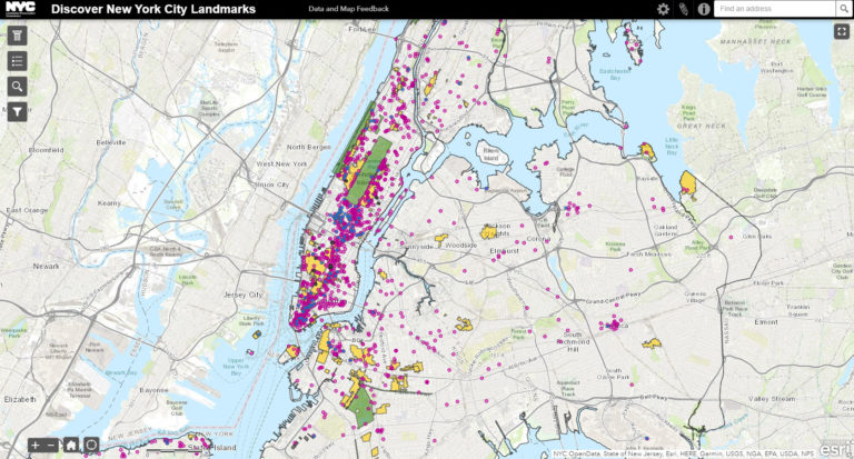 NYC landmarks map (LPC) | HDC